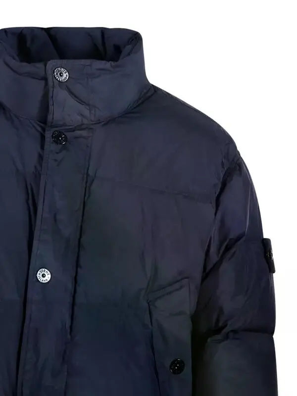 Stone Island Padded Button Jacket - Blue