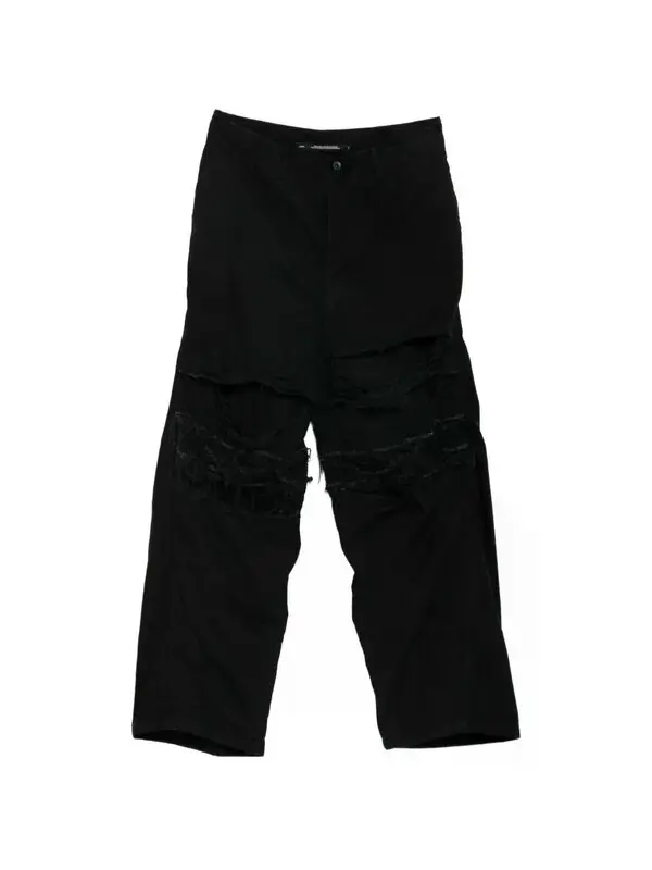 JULIUS Distressed Wide-leg Jeans