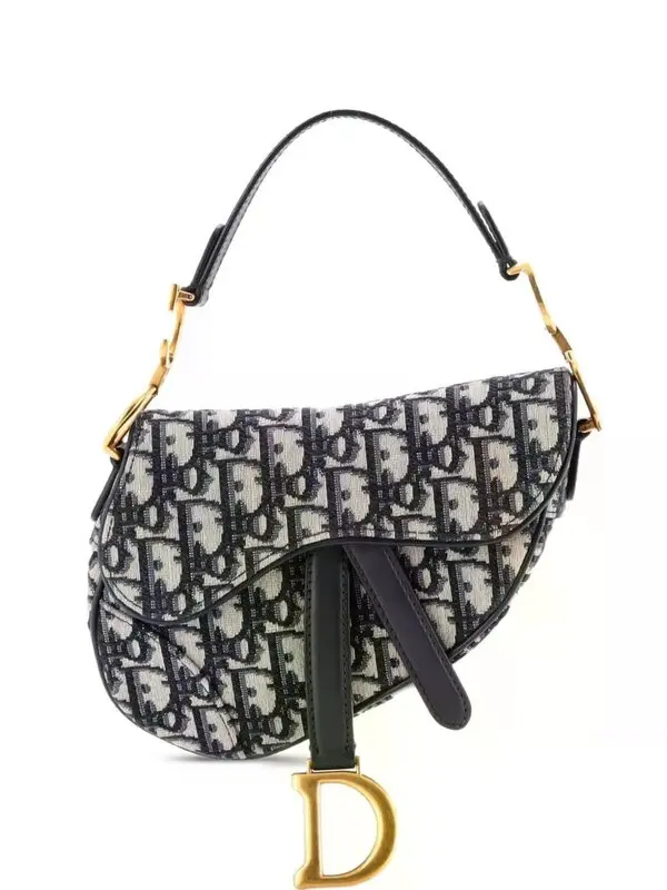 Dior Saddle Oblique Canvas Mini Shoulder Bag - Blue