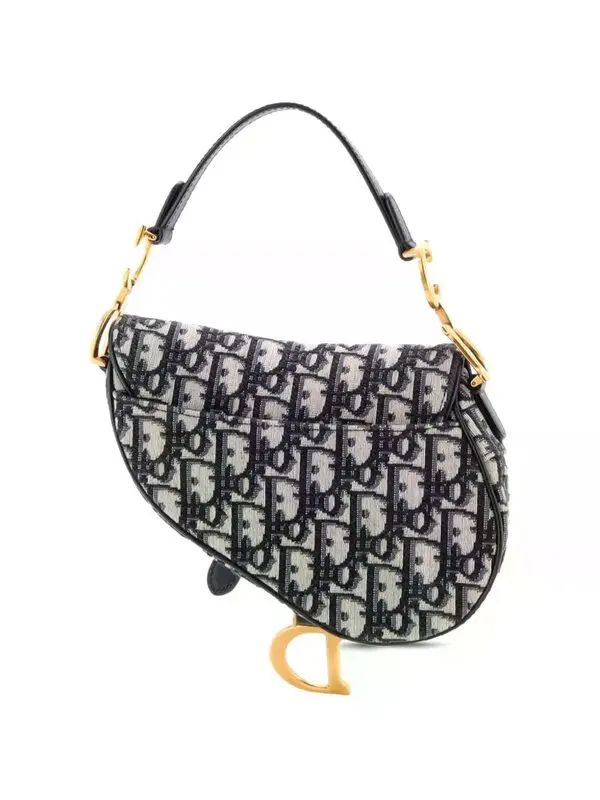 Dior Saddle Oblique Canvas Mini Shoulder Bag - Blue