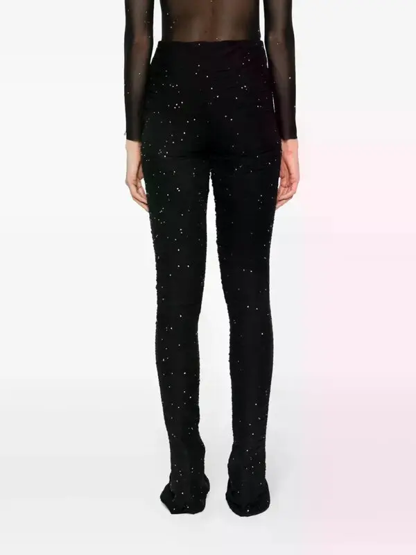 NISSA Crystal-embellished Flared Trousers