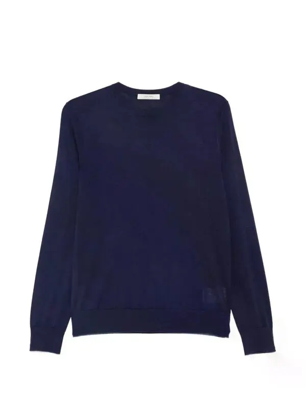 IVORY PARIS Crew Neck Long Sleeve Sweater - Blue