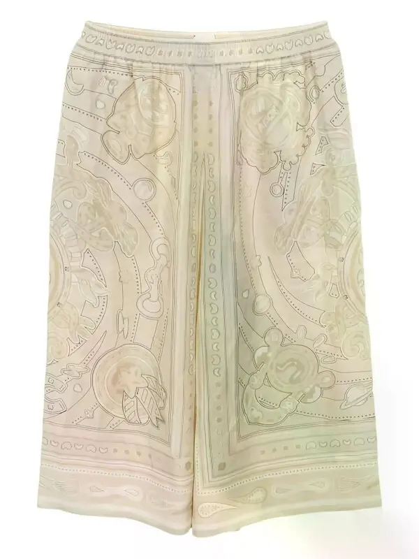 Hermès Silk Bandana Trousers - Neutrals