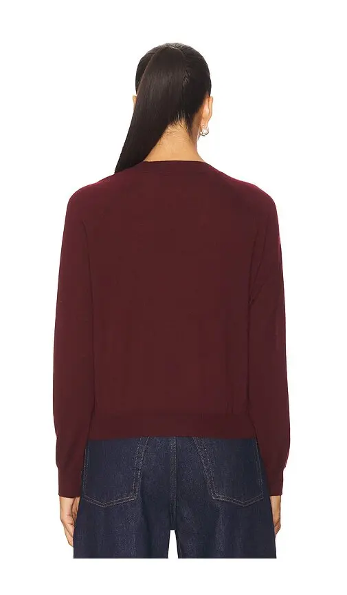 Sprwmn Long Sleeve Raglan Sweater - Wine