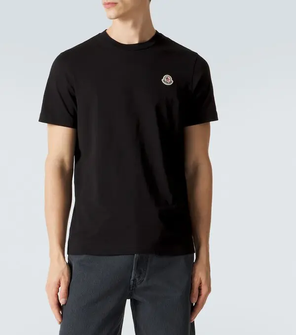 Moncler Set Of 3 Cotton Jersey T-shirts - Multicoloured