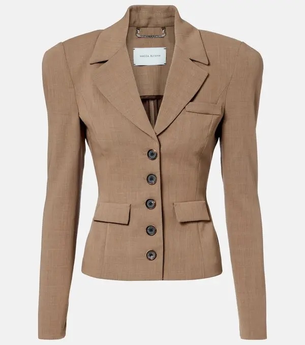 Magda Butrym Wool Blazer - Brown
