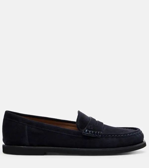 GIANVITO ROSSI Vernon Suede Loafers - Blue