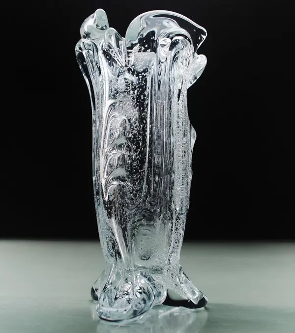 LOUISE ROE S.r. Vintage Drape Glass Vase - Transparent