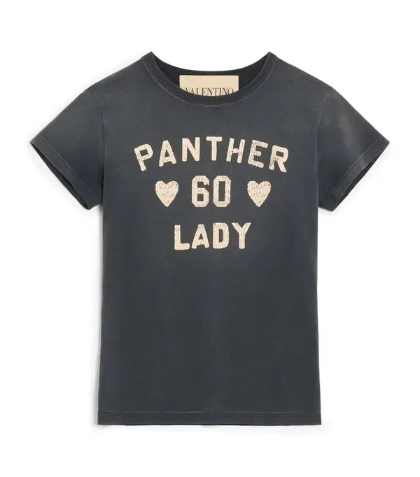 Valentino Garavani Cotton Jersey Printed T-shirt - Black
