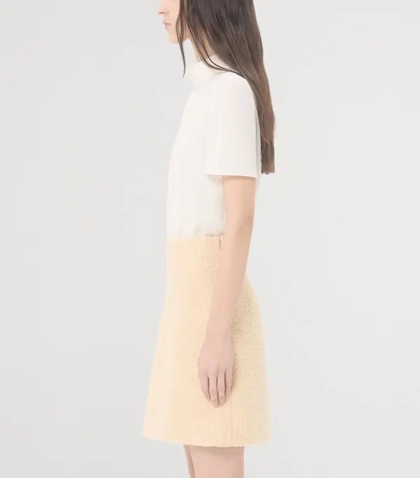 Valentino Garavani Silk Blouse With Foldover High Neckline - Ivory