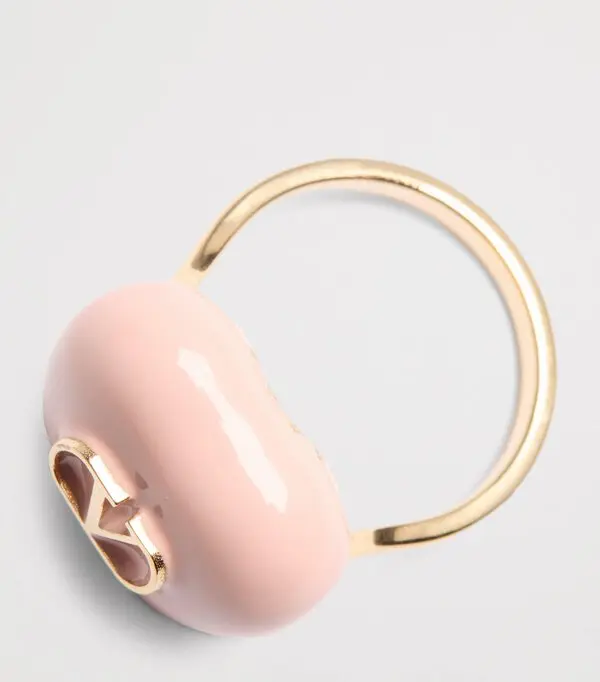Valentino Garavani Enamel Heart Pendant Ring