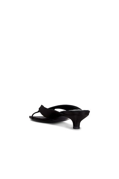 TOTEME Bow Satin Kitten Heel Sandals