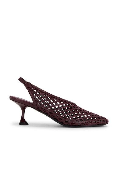 Proenza Schouler Perforated Slingback Pumps - Currant