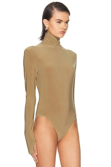 Norma Kamali Long Sleeve Turtleneck Bodysuit