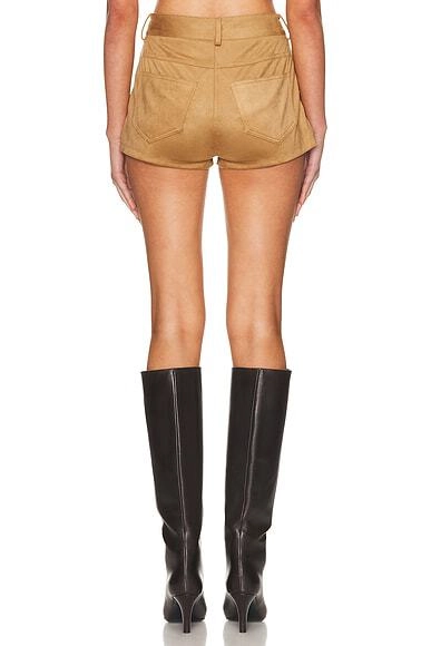 Norma Kamali High Waist Short - Camel
