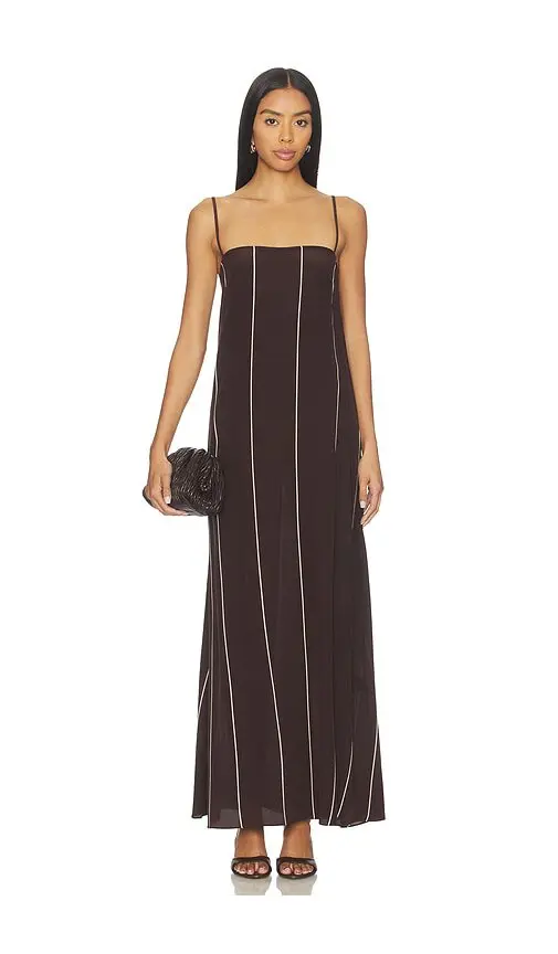 Bondi Born Orta Silk Slip Dress - Brown