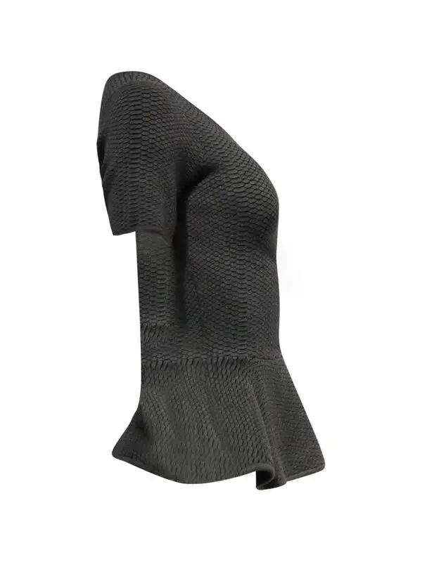 Sandro Peplum Knitted Blouse