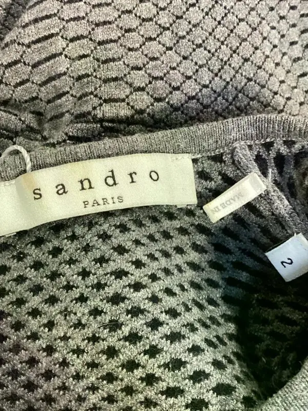 Sandro Peplum Knitted Blouse