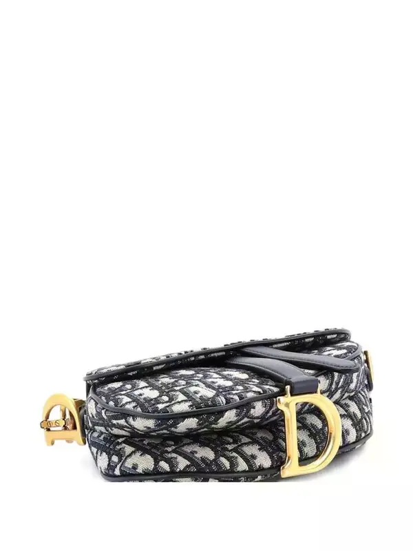 Dior Saddle Handbag Oblique Canvas Mini Shoulder Bag - Blue