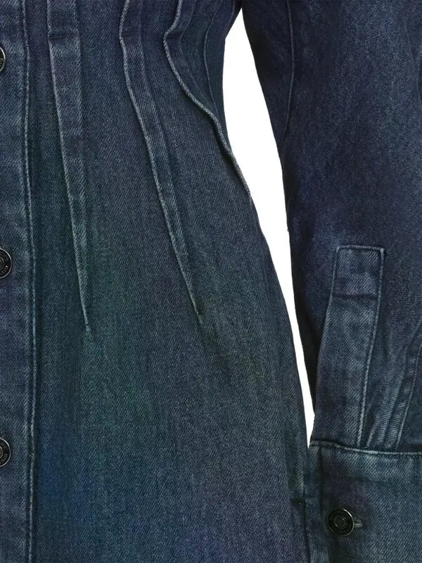 Givenchy Buttoned Collared Denim Mini Dress