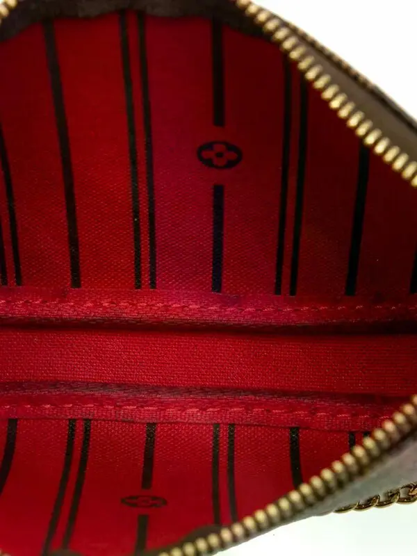LOUIS VUITTON 2008 Damier Ebene Trunks And Bags Mini Pochette Accessoires Handbag