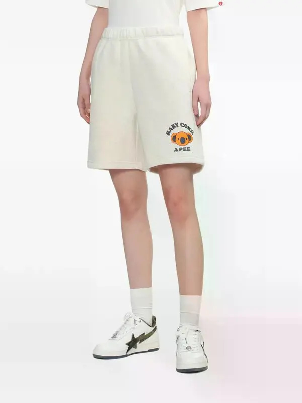 A BATHING APE Graphic Detail Shorts - Neutrals