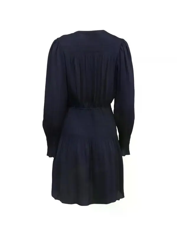 Ba&sh V-neck Long Sleeve Shirred Dress