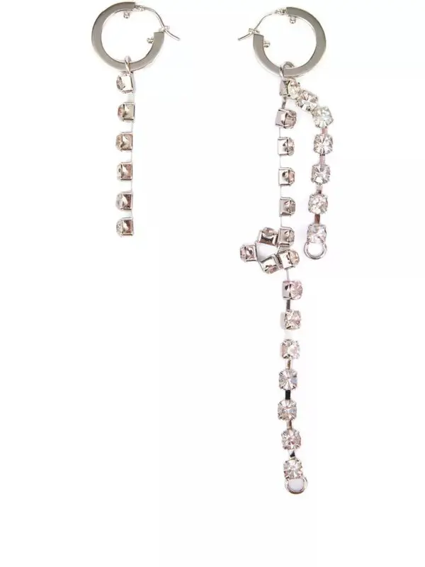MAISON MARGIELA Polish-finish Drop Earrings - Silver