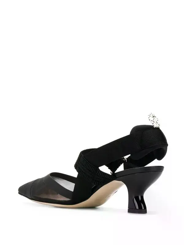 Fendi Colibrì Slingback Pumps With Ff Logo Print
