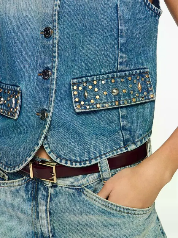 Sandro Denim Vest - Blue