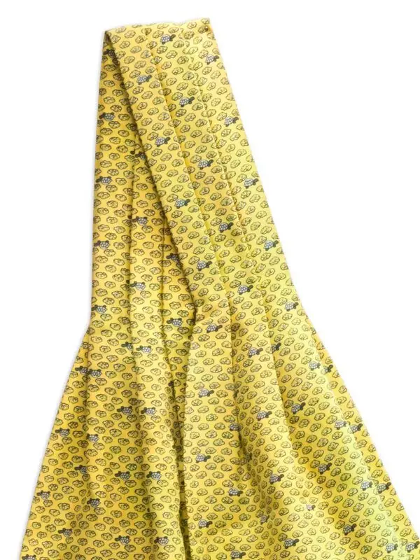 Hermès 2000s Turtle-print Silk Scarf - Yellow