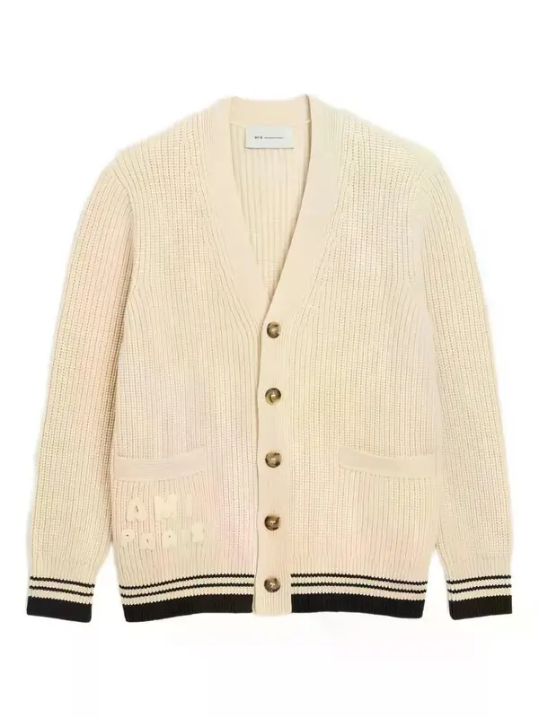AMI Paris Striped Cardigan