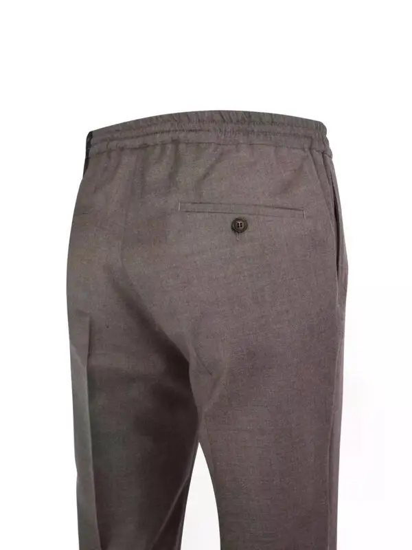 SLOWEAR Drawstring Pleated Trousers - Grey