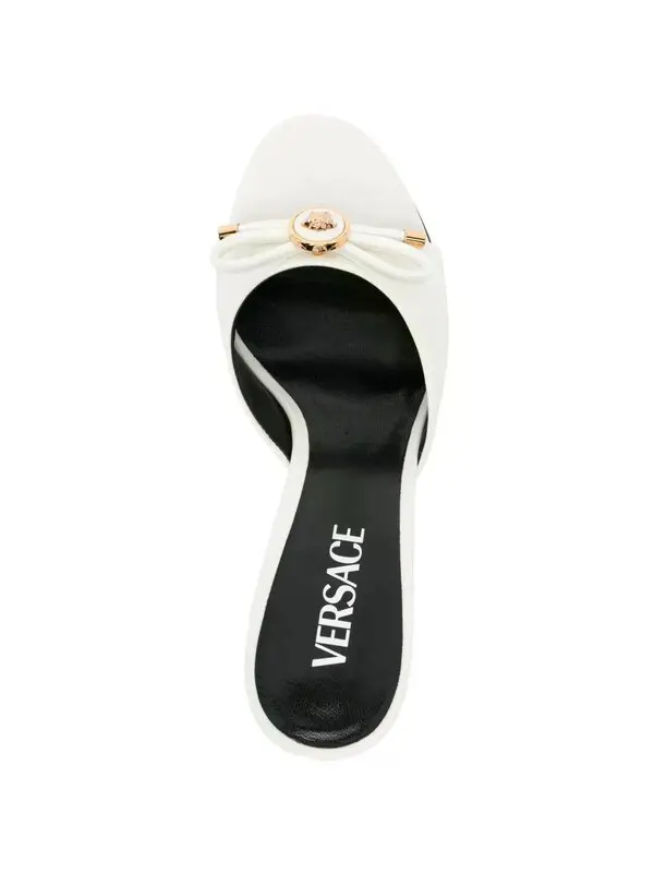 Versace 85mm Opera Bows Patent Leather Mules