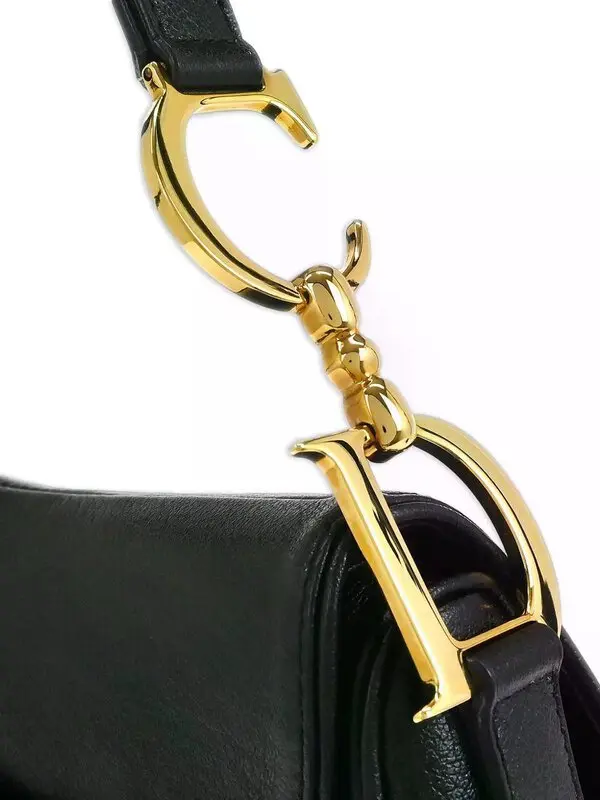 Dior 2001 D Charm Saddle Handbag - Black