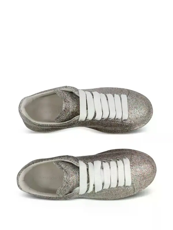Alexander McQueen Glitter Lace Up Sneakers