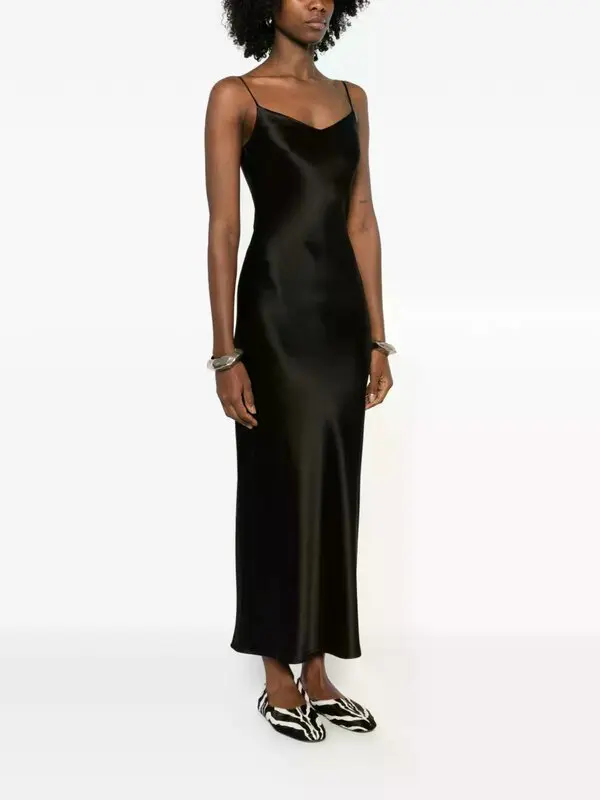 IVORY PARIS V-neck Slip Midi Dress