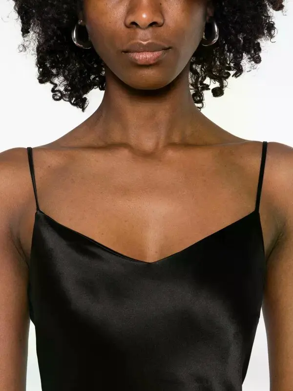 IVORY PARIS V-neck Slip Midi Dress