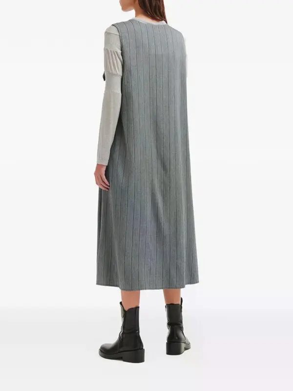 Y’s Ruffle-detail Striped Dress