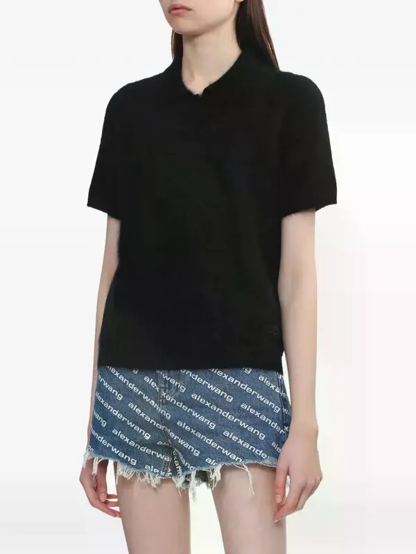 Rag & Bone Short-sleeve Fine Knit Polo Top