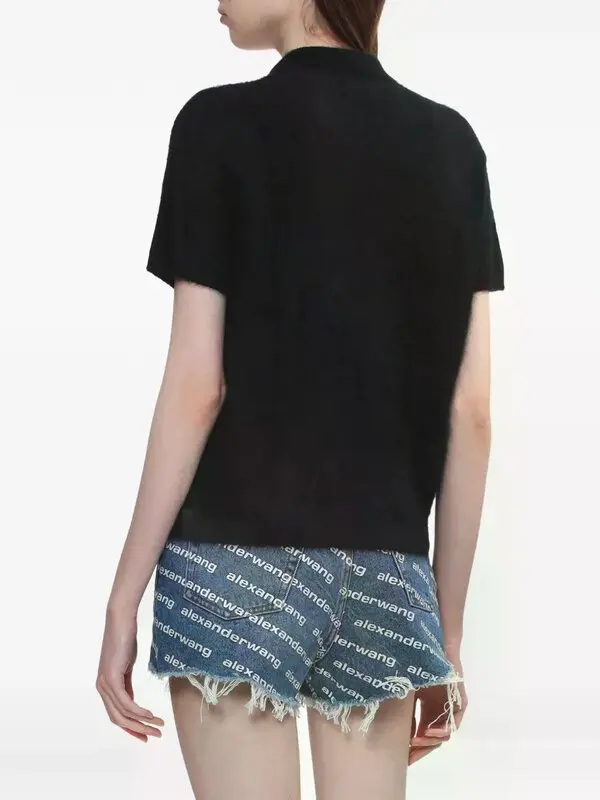 Rag & Bone Short-sleeve Fine Knit Polo Top