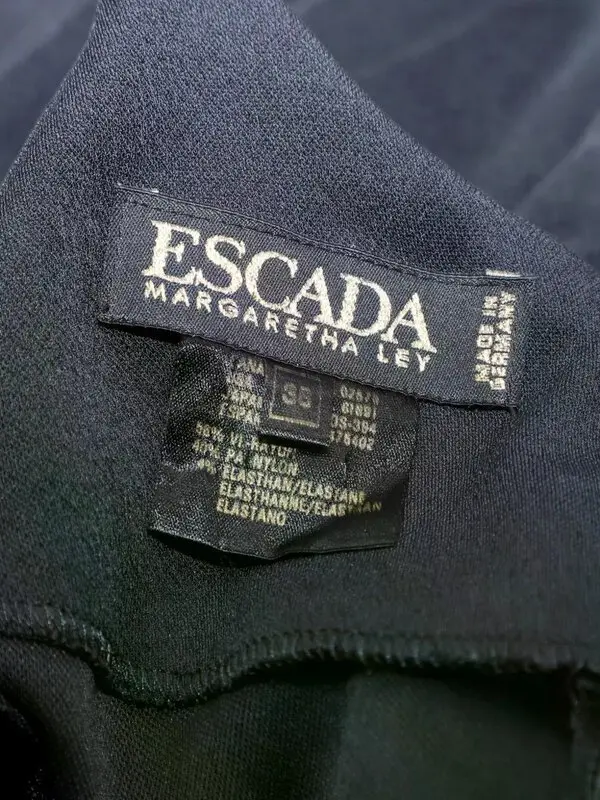 Escada Elephant Embroidered Round Neck Knee Length Dress