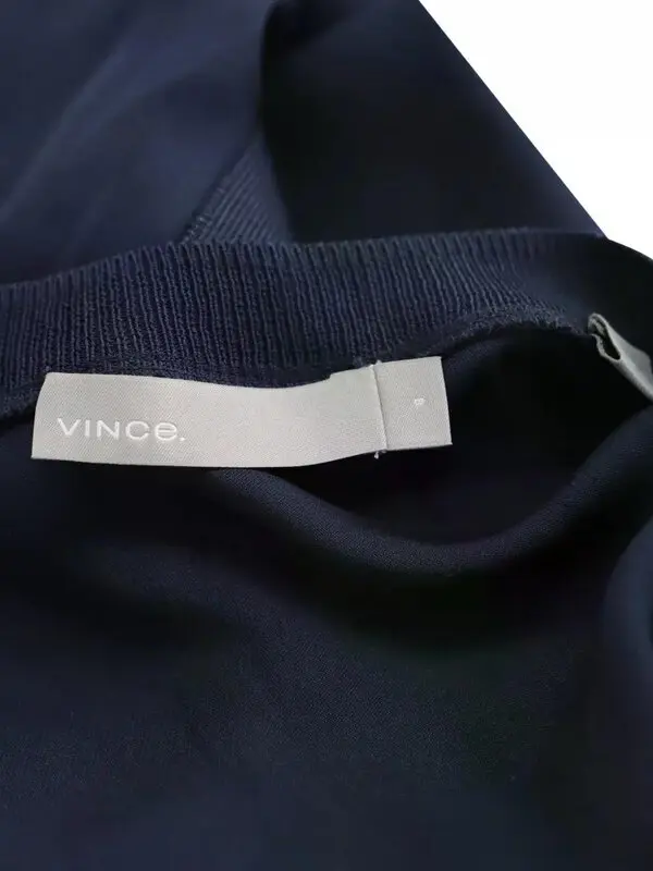 Vince Sleeveless Round Neck Top With Drawstring Detail
