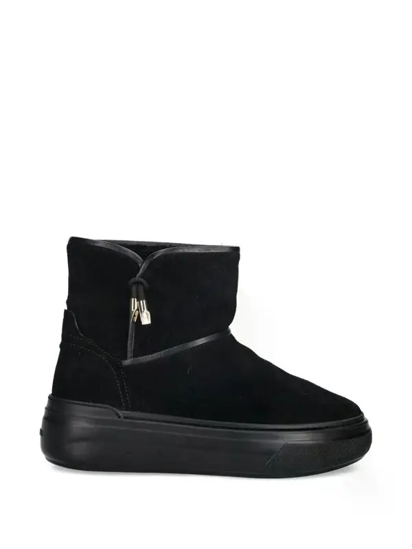 Furla Suede Heeled Boots - Black