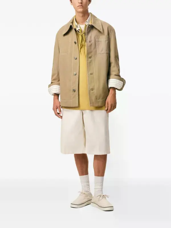 AMI Paris Buttoned Worker Jacket - Neutrals