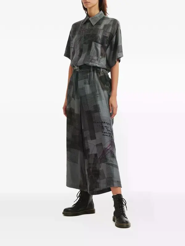 Y’s Newspaper Print Jumpsuit