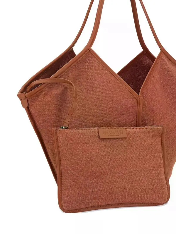 Hereu Leather-trimmed Tote Bag - Brown