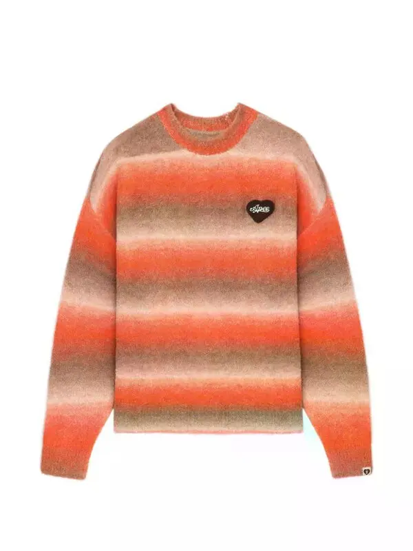A BATHING APE Striped Crewneck Sweater
