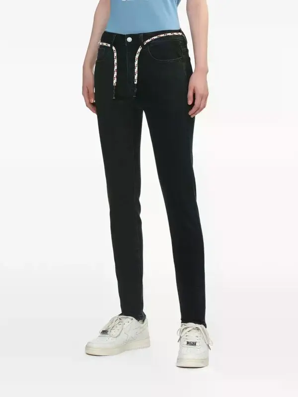 A BATHING APE Rope Belt Straight-leg Jeans - Black