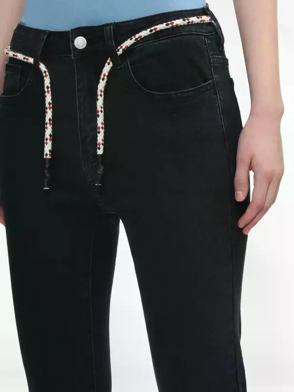 A BATHING APE Rope Belt Straight-leg Jeans - Black